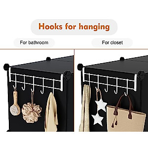 Closet Organizer, 12-cube Closet Organizers and Storage, Portable Closet Storage Shelves, Clothing Storage for Kids, Closet, Bedroom, Bathroom, Office (11.8x11.8x11.8 inch), Black