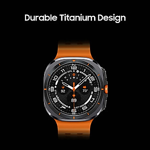 SAMSUNG Galaxy Watch Ultra 47mm LTE AI Smartwatch w/Energy Score, Wellness Tips, Heart Rate Tracking, Sleep Monitor, Fitness Tracker, GPS, 2024,Titanium Silver (Renewed)