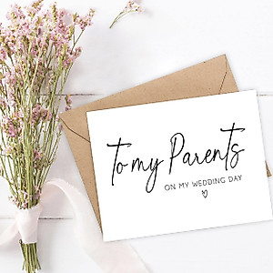 To My Parents Wedding Day Card - Mom And Dad Of The Bride And Groom Gift - Mother And Father Of The Bride Card - Parents Of The Bride Gift