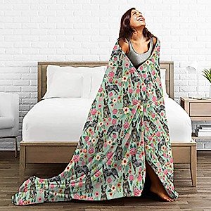 Blue Heeler Dog Super Soft Microfiber Fleece Throw Blanket Warm for Couch Bed Chair