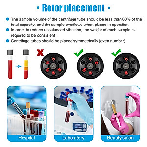 Electric Centrifuge Machine Lab Centrifuge 6x20ml 4000rpm for Serum/Fat Separator PRF Extractor 110V US Plug