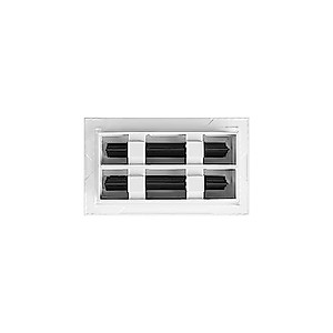BUILDMART - 8x4 Modern AC Vent Cover - Decorative White Air Vent - Standard Linear Slot Diffuser - Register Grille for Ceiling, Walls & Floors - Texas Buildmart