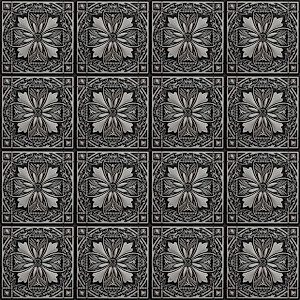 From Plain To Beautiful In Hours 337as-24x24-50 Helena PVC 2' x 2' Lay-in or Glue-up Ceiling Tile (Covers / 200 sq.ft), Antique Silver, 50