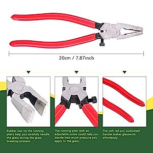 Keadic 41 Sets 1 Inch 4 Colors Key Fob Hardware with Key Fob Plier Kit, Glass Cutting Tool Attached with Rubber Tips, Perfect for Wristlet Key Fobs, Key Lanyard and Key Chain Making Hardware Supplies