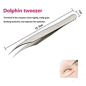 Yimart Professional Eyebrow Tweezer Set False Eyelash Extension Tool Kits Set Eyebrow Tweezers Eyebrow Trimmer Stainless Steel Eye Lashes Tweezers 7Pcs Grafting false eyelashes Makeup Accessories