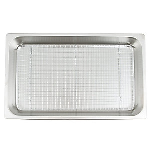 Commercial Grade Full Size Pan and Cooling Rack/Pan Grate Set for Standing Heat Lamps