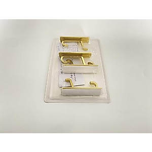 pickpiff Self Adhesive Hooks, Extra Sticky 10LB (Max), Heavy Duty Stainless, Stick On Wall and Door Hooks for Hanging, Bathroom Towel Hooks and Coat Hooks, Robe Hook Wall Mounted, Gold, 4 Pack