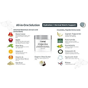 Vernal Crepe-less crepey skin firming cream to reduce crepey arms, neck & hands. Organic tightening cream to reduce thin wrinkled skin on arms, neck and body. Made in USA (4 Oz)