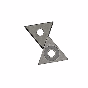 Paint Scraper Carbide Blades Double-Edged Reversible Replacement Blade (1" Triple-Edge Triangle)