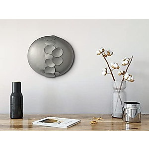 Modern Abstract Metal Wall Sculpture - Oval, Silver Wall Decor - Unique, Modern, Minimalist - sold inidvidually