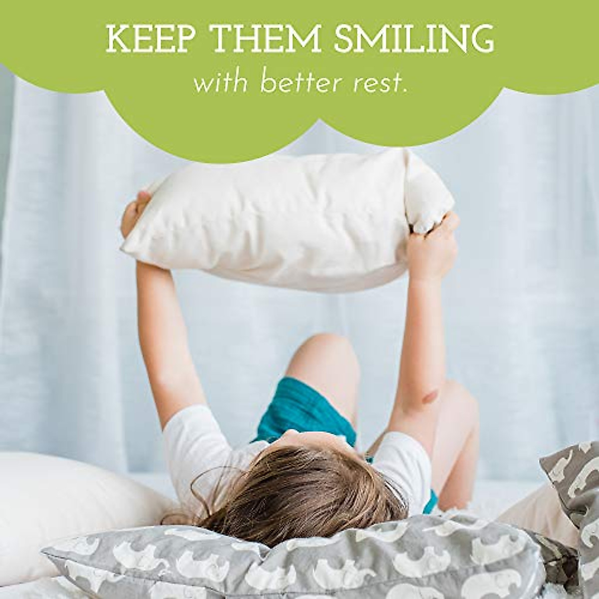 Little Sleepy Head Toddler Pillow, Organic Cotton, Down-Like Fill, Ivory 13 X 18