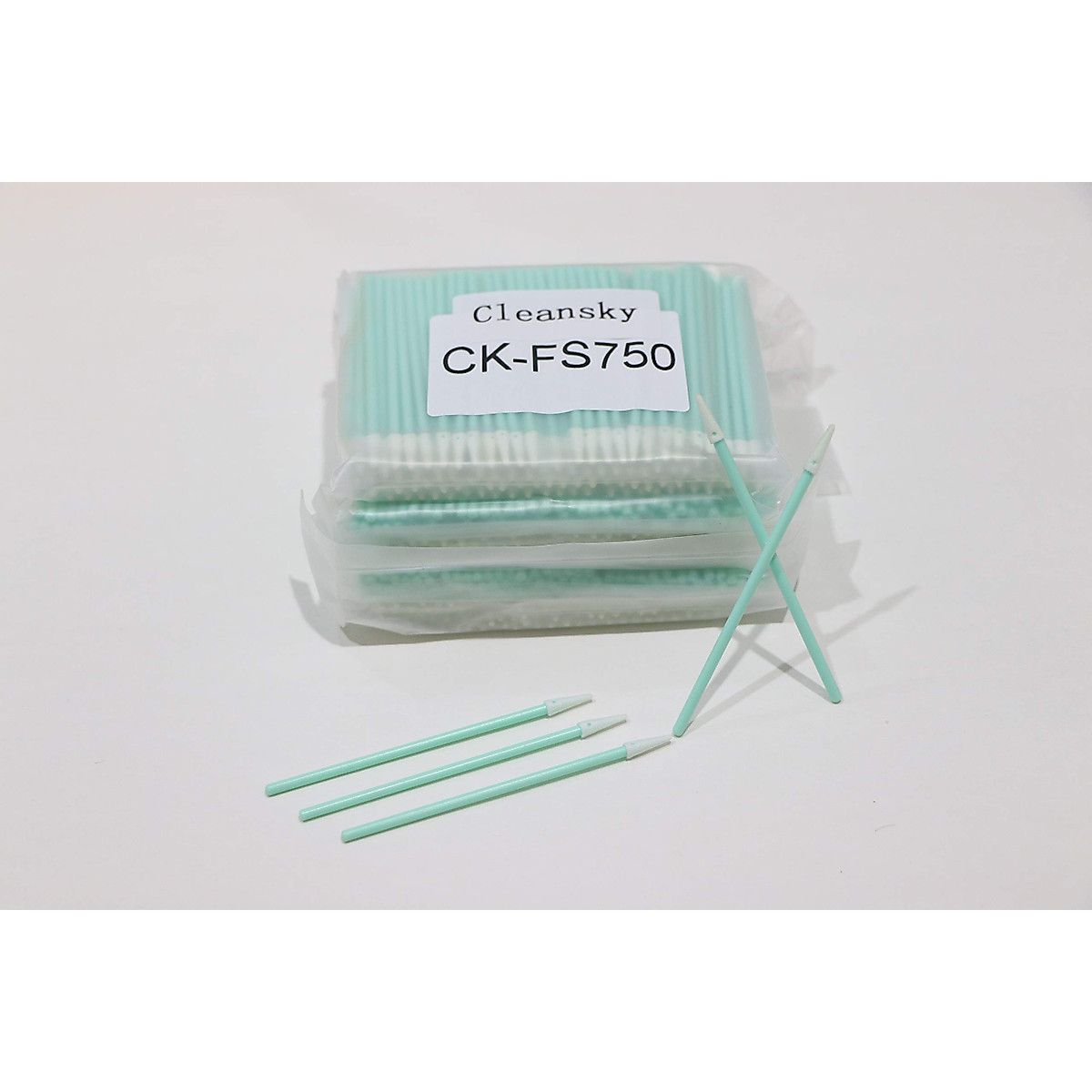 3.0" PCB Board Cleaning Swabs, Cleanroom Lint Free Pointed Foam Tip Swab for Camera, Optical Lens, Electronics, Detailing, Small Hole and Hard-to-Reach Area CK-FS750 (100)