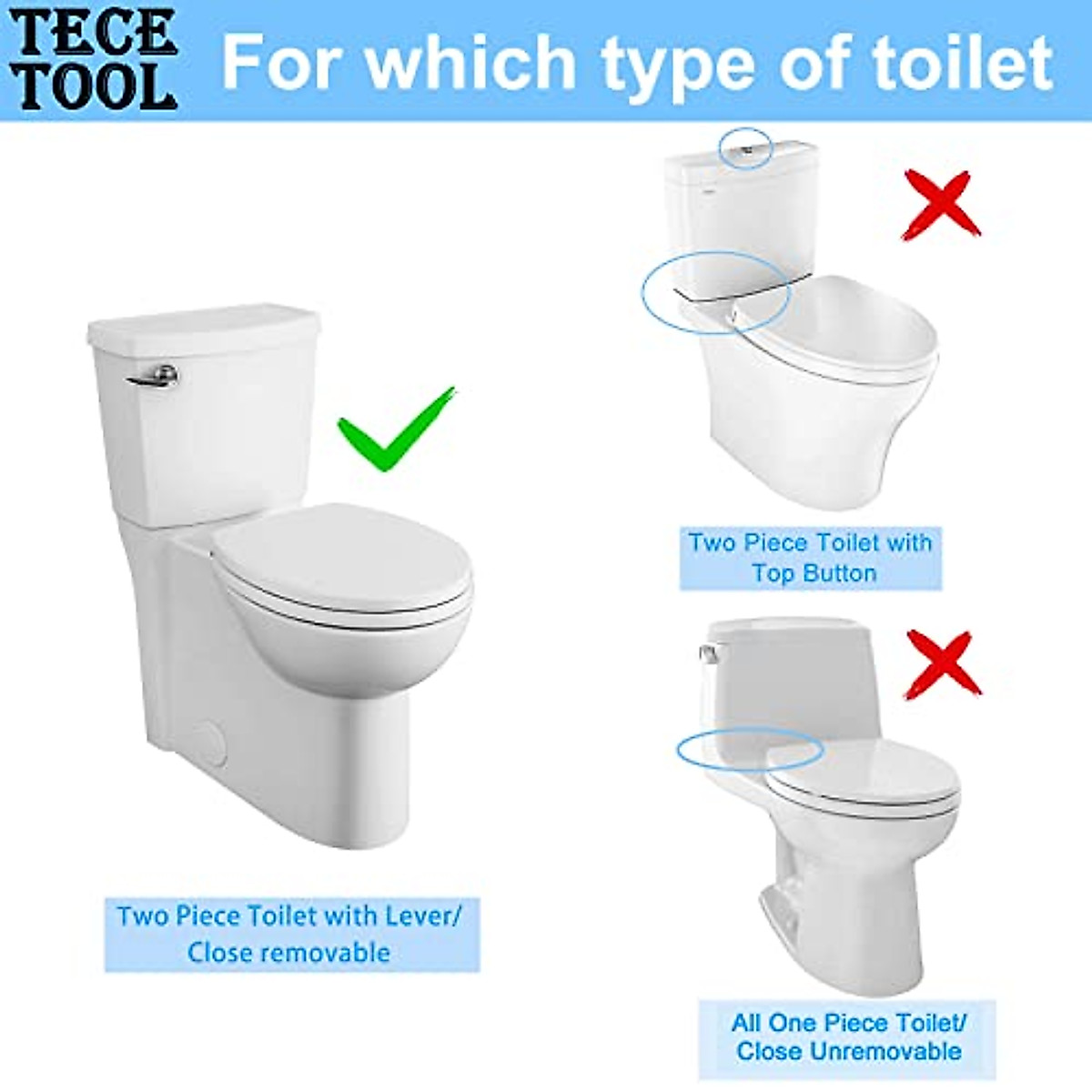 3-Inch Toilet Flush Valve Replacement 2-piece Toilet Tank Parts with Gasket and Bolts Fit for American Standard 738921-100.0070A Easy to Install High Performance Water-Saving