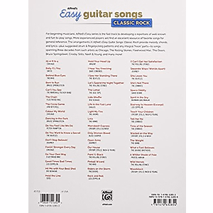 Alfred's Easy Guitar Songs -- Classic Rock: 50 Hits of the '60s, '70s & '80s