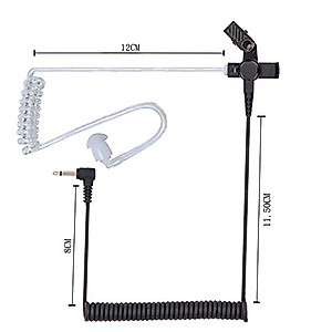 WLFYS WF007 3.5mm Listen Only Law Enforcement Two Way Acoustic Tube Police Radio Earpiece,1 Pin Surveillance Walkie Talkie Transceivers Ear Bud Receiver Speaker Headset