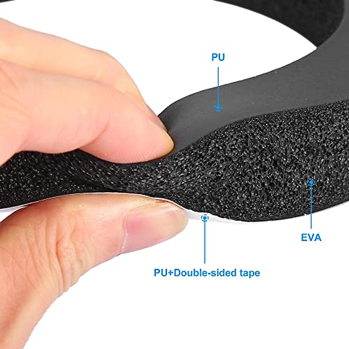 X AUTOHAUX 4 PCS Speaker Fast Rings 6" 6.5" 6.75 Inch Car Speaker Foam Baffles Enhancer System Sponge Car Horns Sponge Bass Blocker Kit for 6" to 6.75" Speakers