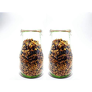 Weck Jars - Weck Tulip Jars 2.5 Liter - Sour Dough Starter Jars - Large Glass Jars for Sourdough - Starter Jar with Glass Lid - Tulip Jar with Wide Mouth - Suitable for Canning and Storage - 1 Jar