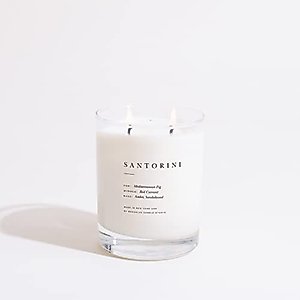 Brooklyn Candle Studio Santorini Escapist Candle | Luxury Scented Candle, Vegan Soy Wax, Hand Poured in The USA | 70 Hour Slow Burn Time | 13 oz