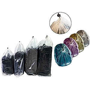 Set of 5 Plastic Storage Bags for Luggage Storage, Pillow Bag, Rug Bag Plastic Drawstring Bags for Suitcase Storage, Attic Storage Bags. Quality Large Plastic Storage Bag (Large)