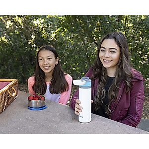 MIRA 16 oz Lightweight Insulated Travel Mug for Coffee, Tea - Stainless Steel One Touch Lid Tumbler - Keeps Hot or Cold - White