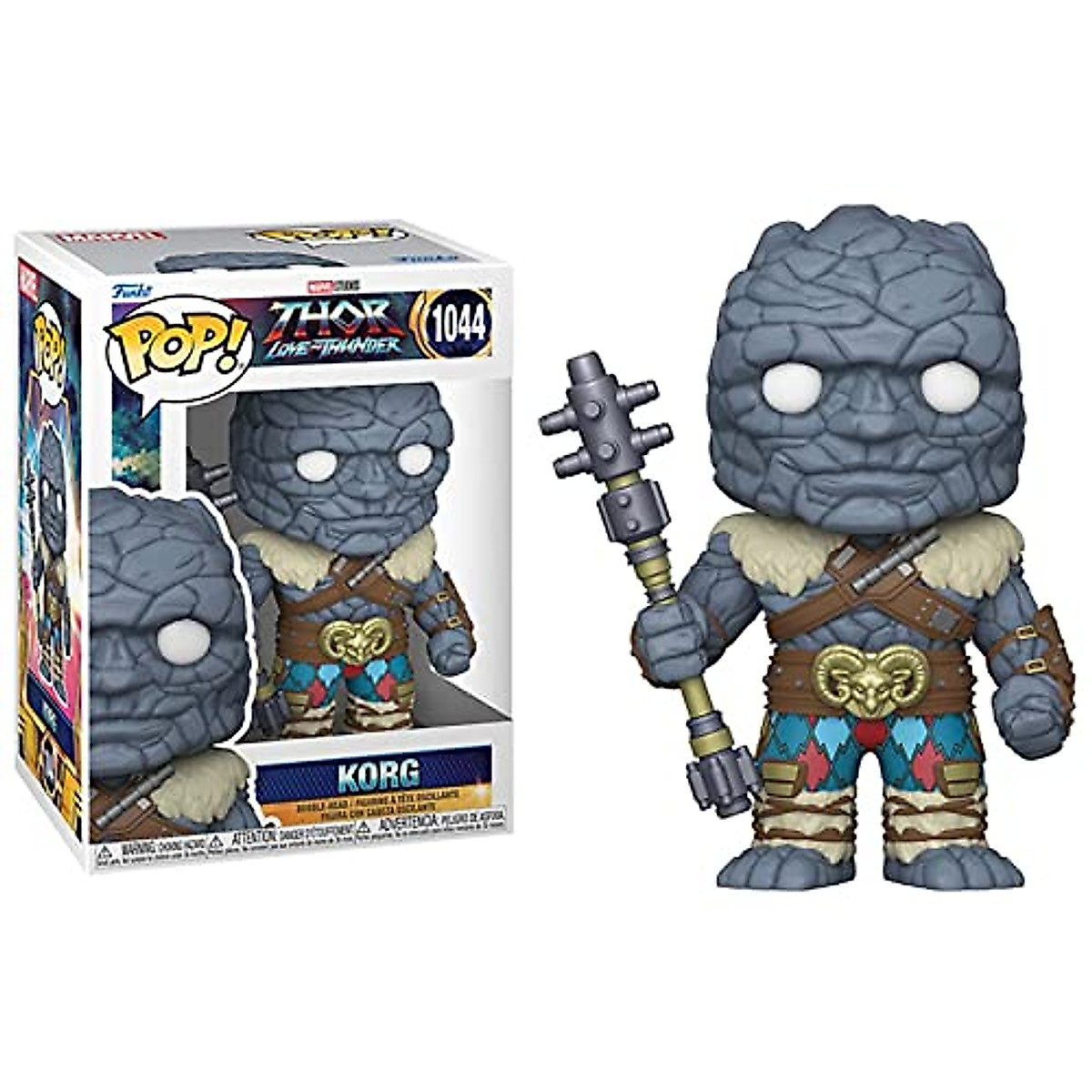 POP Thor: Love and Thunder - Korg Funko Vinyl Figure (Bundled with Compatible Box Protector Case), Multicolor, 3.75 inches