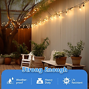 Hooks for Outdoor String Lights - 26Pcs Light Clips for Outside String Lights - Adhesive Hooks for Hanging Heavy Duty