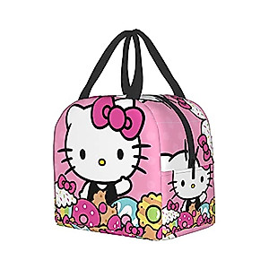 Val Pasco Lunch Box Large Capacity Lunch Bag Cute Insulated Bento Lunch Box for Boys Girls Women Adult