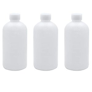 Sscon 3Pcs 500ml Plastic Small Mouth Graduated Lab Reagent Bottles Sample Sealing Bottls