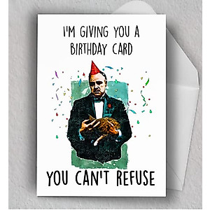 You Can't Refuse Birthday Card | The Godfather Birthday Card | Blank card