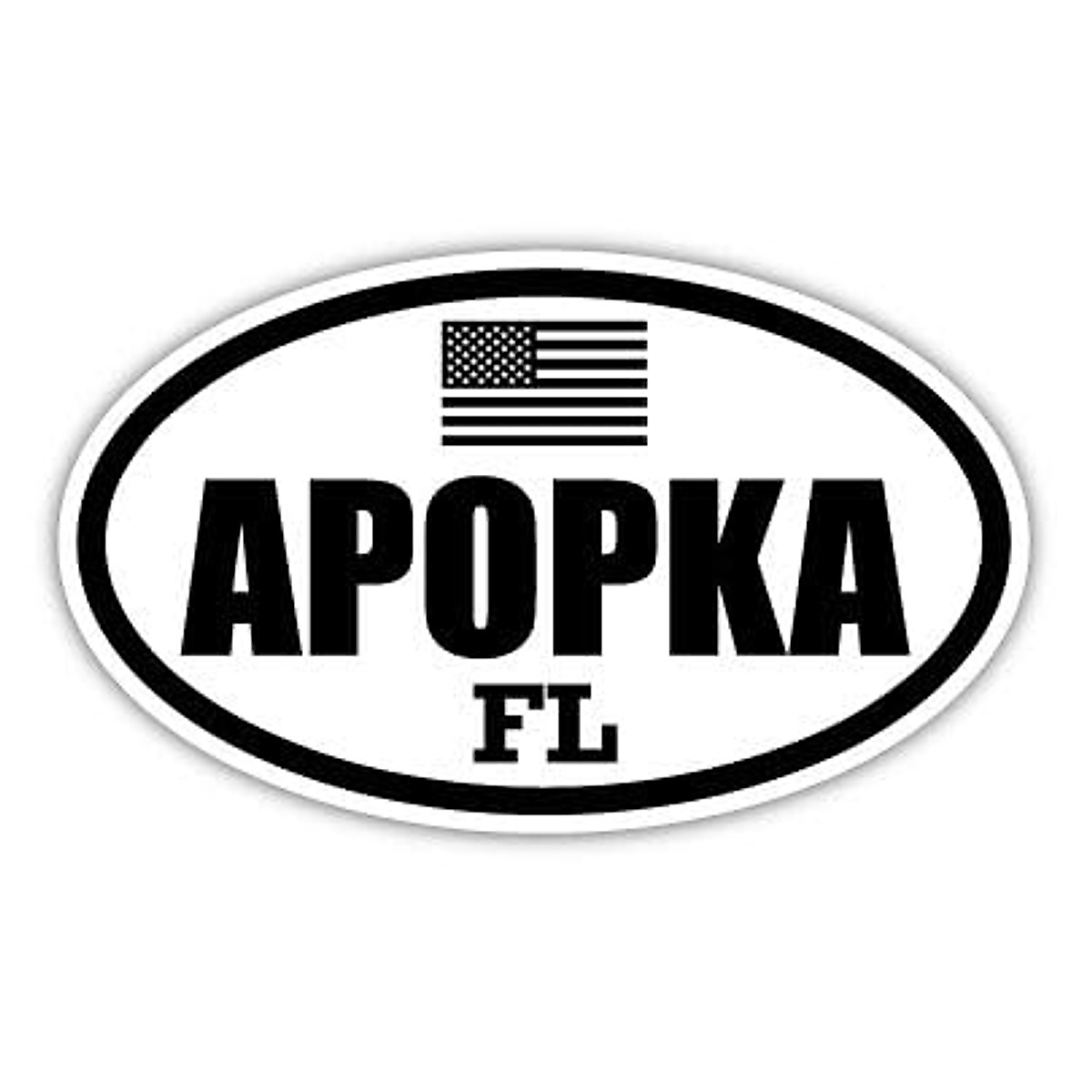 3 Pack Reflective Apopka FL Florida Orange County Stealthy US Flag Euro Decal Sticker Vinyl for Hard Hats, Bottles, Glass, Toolbox 2" x 3"