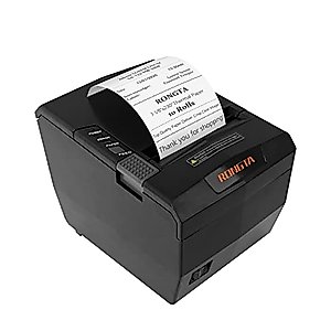Rongta POS Printer, 80mm USB Thermal Receipt Printer, Restaurant Kitchen Printer with Auto Cutter Support Cash Drawer, USB Serial Ethernet Interface, Support Windows/Mac/Linux (RP327)