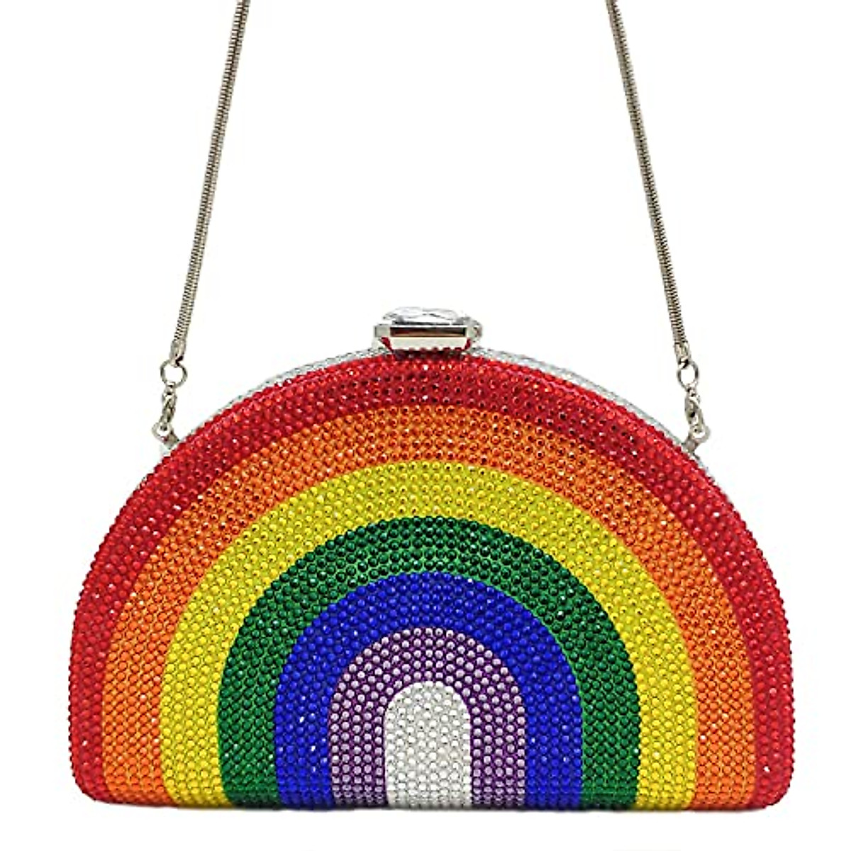 Rainbow Bags For Women Crystal Clutch Purse Evening Bag Fashion Party Rhinestone Handbags