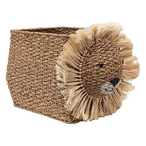 Creative Co-Op Hand-Woven Bankuan Lion, Natural Basket