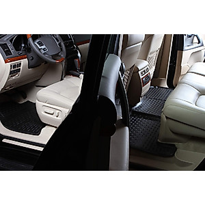 Fits 2020-2025 Ford Escape Floor Mats Front & 2nd Row Seat Liner Set (Black)