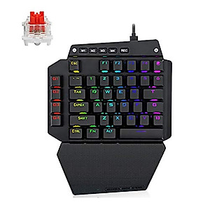 GRABLOOM LED Backlight Outemu Switch for Key Macro Defines Keyboard Replacement One-Hand Mechanical Keyboard 44 for Key Havit Gaming Tastatur Und Maus Set