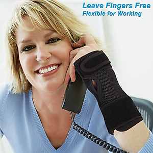 PEIZSON Carpal Tunnel Wrist Brace Night Support, Wrist Support Braces Right Hand with Splint for Tendonitis, Arthritis, Sprain, Carpal Tunnel Syndrome, Carpal Tunnel Pain Relief Brace for Men & Women