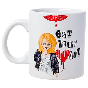 Silver Buffalo Chucky Eat Your Heart Out Scary Ceramic Mug, 20 Ounces