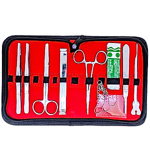 SURGICAL ONLINE 11 pcs Anatomy Student Dissection Kit Biology Lab Anatomy Medical Student Dissecting Dissection Kit Set with Scalpel