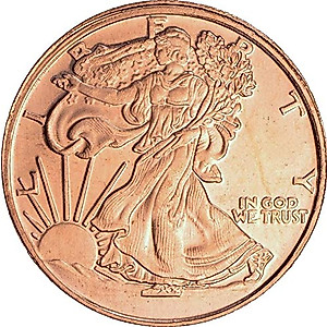1 oz .999 Pure Copper Round/Challenge Coin (2012 Walking Liberty Design)