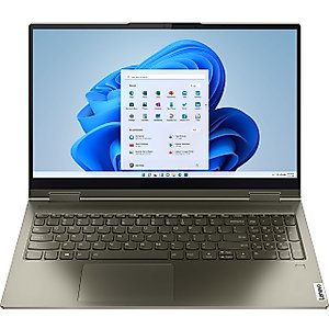 Lenovo 2023 Yoga 7i 15" FHD IPS Touchscreen 300nits 2-in-1 Laptop Intel Evo 4-Core i7-1165G7 Iris Xe Graphics 12GB RAM 512GB NVMe SSD WiFi AX Thunderbolt4 Fingerprint Backlit Windows 11 Pro w/RE USB