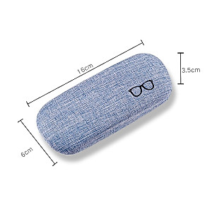 Baitaihem 4 Pack Hard Shell Eyeglasses Case Portable Hard Spectacle Case with Protector Pouch Bag
