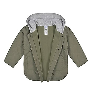 GerberBaby BoysToddler Hooded Quilted JacketGreen18 Months