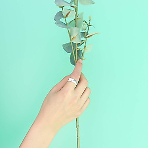 Forthee 7 Pack Breathable Designed Silicone Wedding Ring for Women, 5.7mm Silicone Rubber Band, Wedding Ring Replacement, Comfortable fit, Skin Safe,Size 6