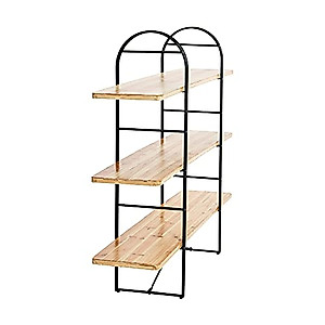 Main + Mesa Eitri Wood and Metal Adjustable Shelving Unit, Nordic Fir