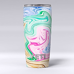 Design Skinz Mixed ColorOil - Skin Decal Vinyl Wrap Kit Compatible with The Yeti Rambler Cooler Tumbler Cups