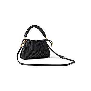 Kate Spade New York Meringue Pleated Smooth Nappa Leather Small Crossbody Black One Size
