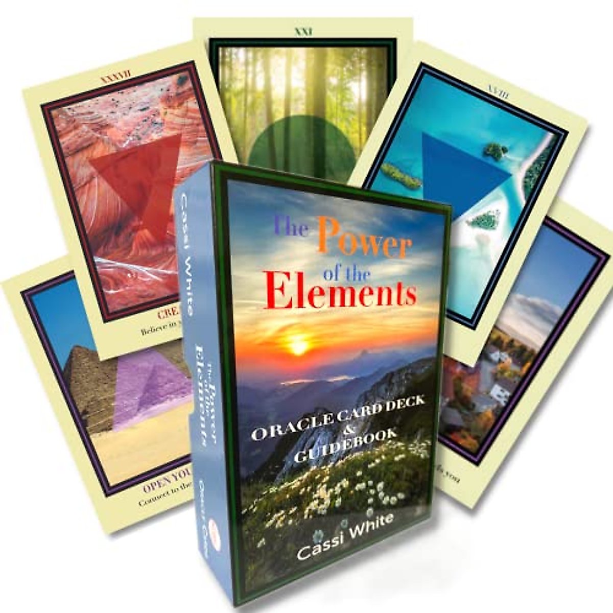 The Power of The Elements Oracle Cards. 45-Card Deck and Guidebook. Beautiful Colorful Images and Divinely Channeled Messages for Lovers of Oracle Cards