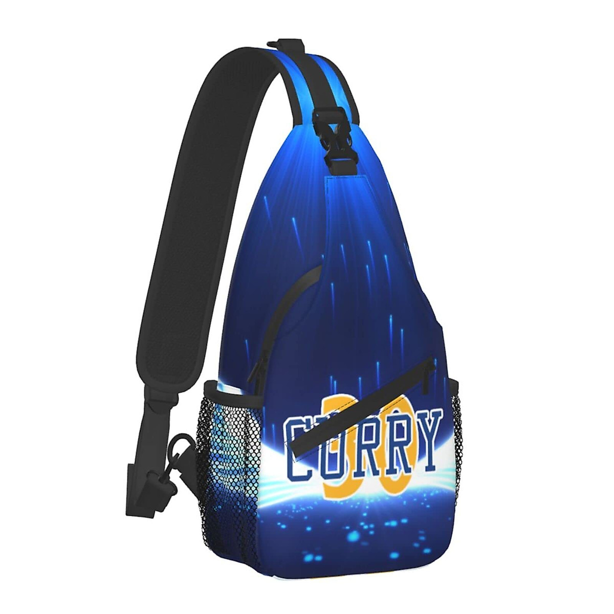 Curry Golden State Basketball Sling Backpack,Travel Hiking Daypack Pattern Rope Crossbody Shoulder Bag, Cross Chest Bag Diagonally For Men Women