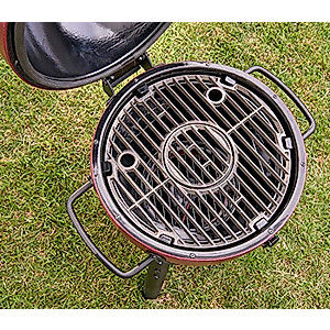 Char-Griller E06614 AKORN Jr. Portable Kamado Charcoal Grill, Red