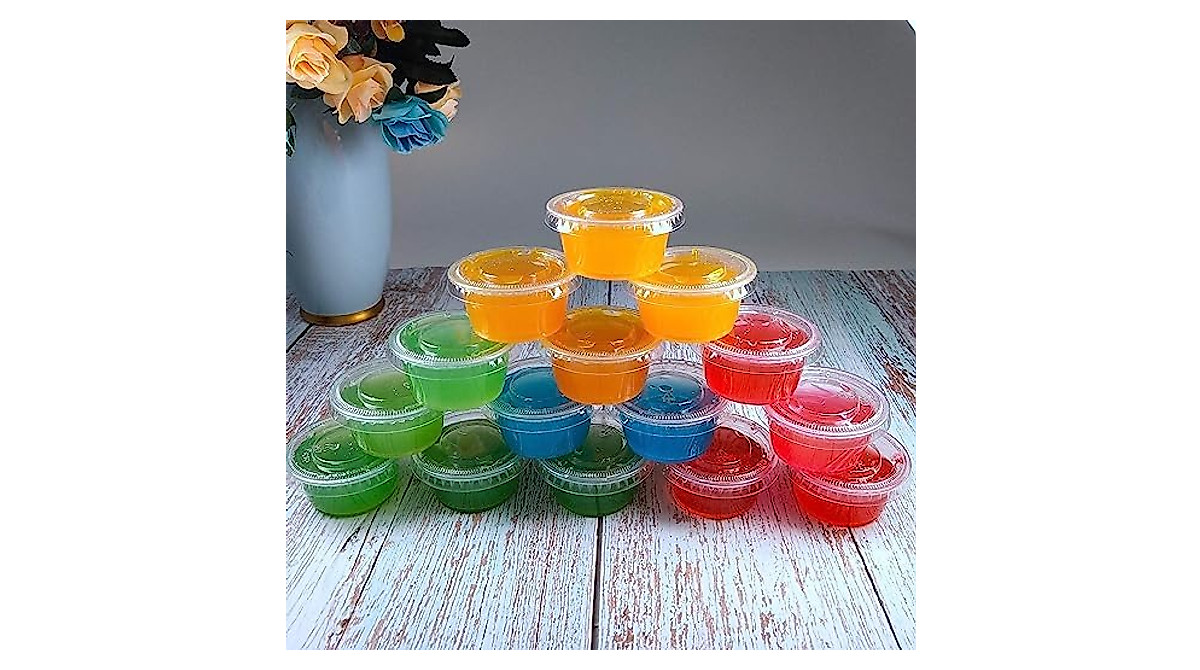 TashiBox 2oz Jello Shot & Condiment Cups with Lids - 400 Sets
